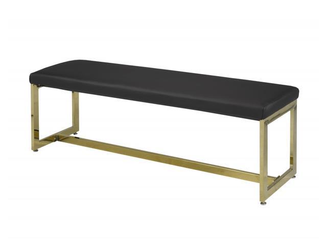Click here for Brassex Cheyenne Accent Bench - Black/Gold (C-1076... prices