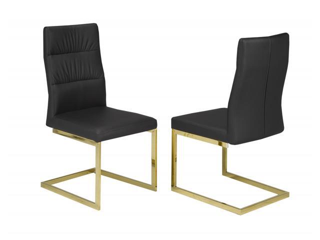 Click here for Brassex Cierra Dining Chair - Set of 2 - Black/Gol... prices