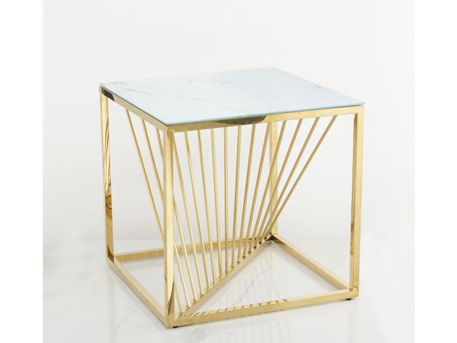 Click here for Brassex Kingston Side Table - Gold (STC-010-C) prices