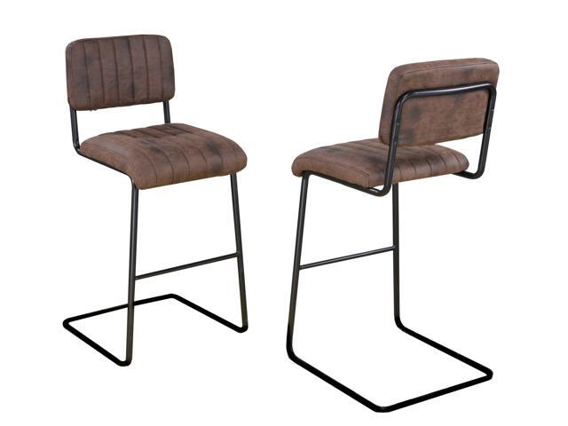 Click here for Brassex Damien Bar Stool - Set of 2 - Browm (HY-80... prices