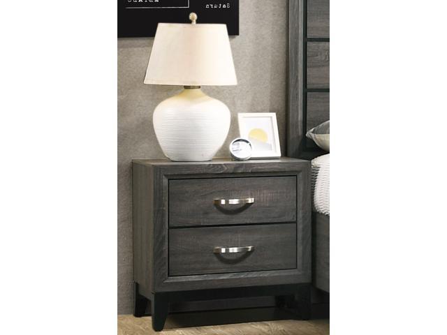 Click here for Brassex 2-Drawer Night Stand - Grey (FBNSTA-0170B) prices