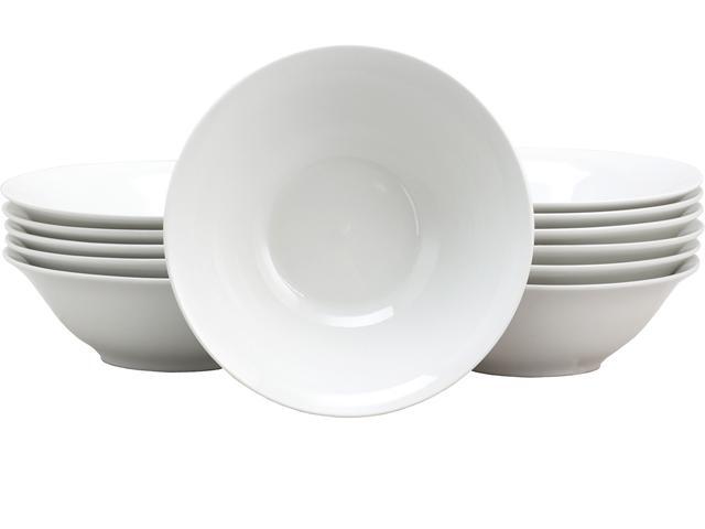 Click here for Gibson Overseas Noble Court 7 in. Bowl in White prices