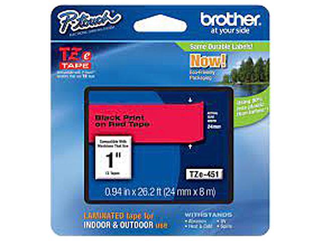 Click here for Brother TZe451 Black on Red Tape1-InchRetail Packa... prices