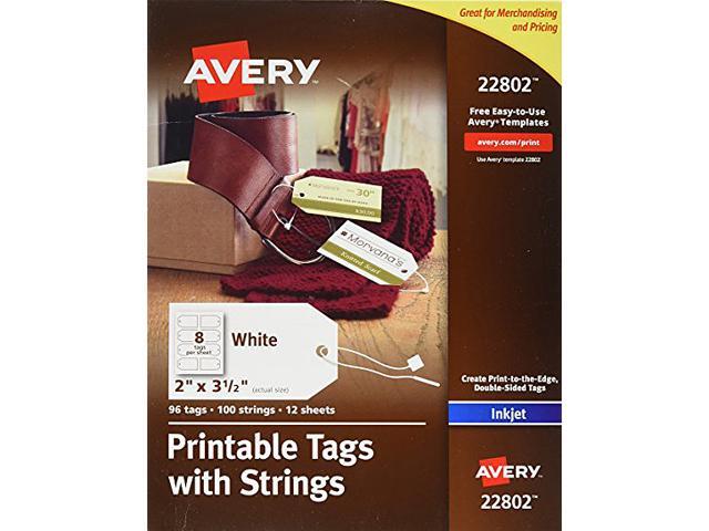 Click here for Avery Printable Tags with Strings  2 x 3-1/2  8 pe... prices