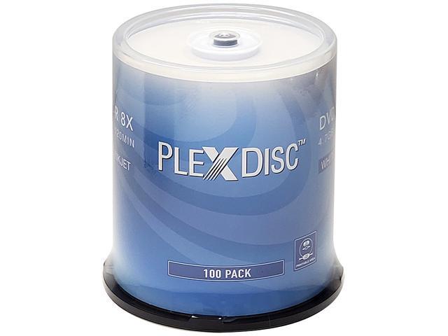 Click here for PlexDisc 4.7GB 8X DVD-R White Inkjet Hub Printable... prices