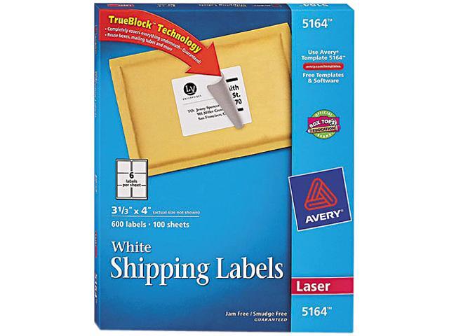 Click here for Avery 5164 - Laser Shipping Labels  3-1/3 x 4  Whi... prices