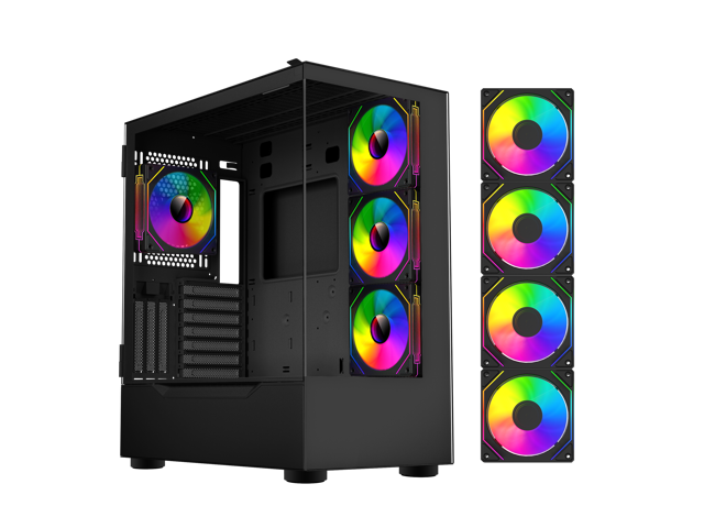 Click here for DIYPC ARGB-Q18.V2-BK Black USB3.0 ATX Mid Tower Ga... prices