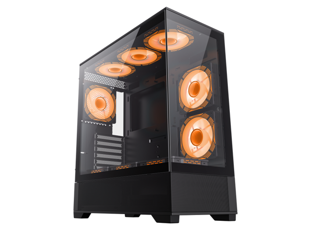 Click here for GAMEMAX VISTA AB Black USB3.0/Type C Tempered Glas... prices