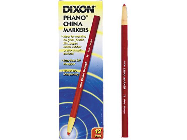 Click here for Dixon Phano Bold Tip China Markers Red 12/Pack (00... prices