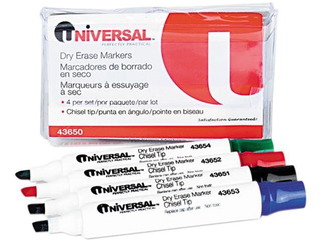 Click here for UNIVERSAL Dry Erase Markers Chisel Tip Assorted 4/... prices
