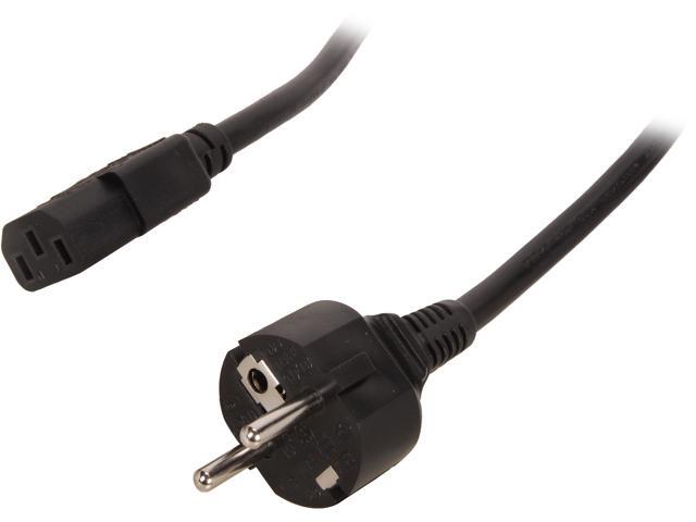 C2G 03138 14 AWG European Power Cord - CEE7/7 to IEC320C13  TAA Compliant  Black (8.20 Feet  2.5 Meters)