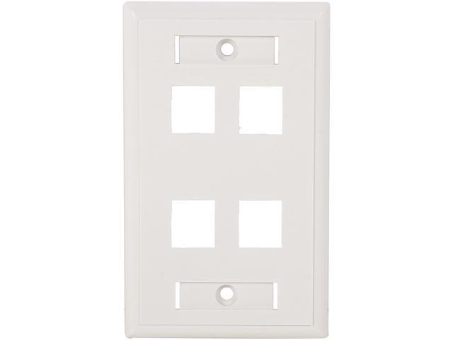 Click here for C2G 03413 Four Port Keystone Single Gang Wall Plat... prices