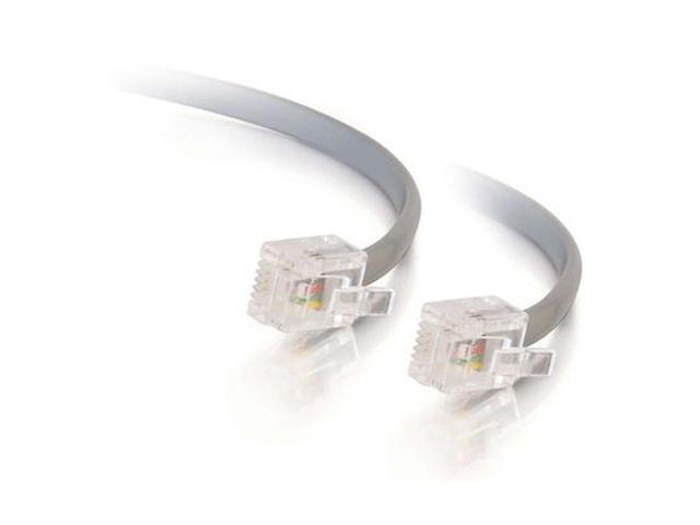 Click here for C2G 09591 RJ11 6P4C Straight Modular Cable  Silver... prices