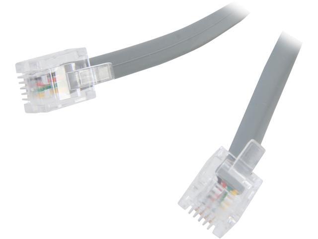 Click here for C2G 09593 RJ11 6P4C Straight Modular Cable  Silver... prices