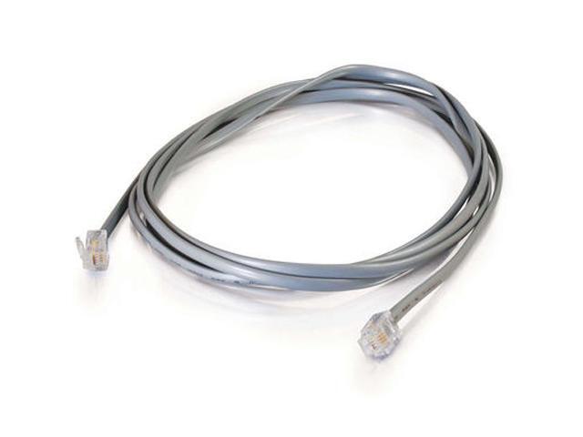Click here for C2G 08114 RJ12 6P6C Straight Modular Cable  Silver... prices