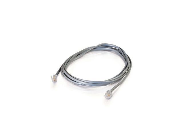 Click here for C2G 09598 RJ12 6P6C Straight Modular Cable  Silver... prices