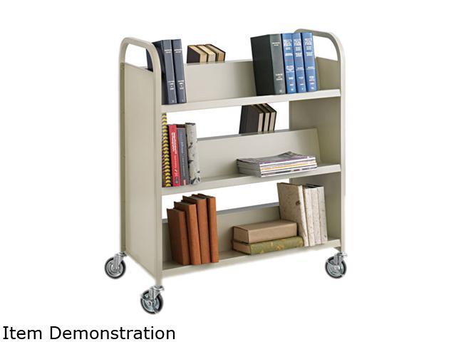 Click here for Steel Slant Shelf Book Cart  Six-Shelf  36W X 18-1... prices