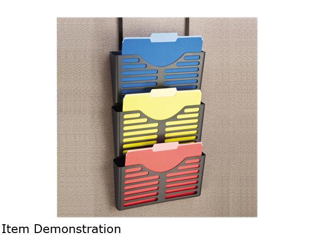 Click here for Recycled Plastic Cubicle Triple File Pocket  Black prices