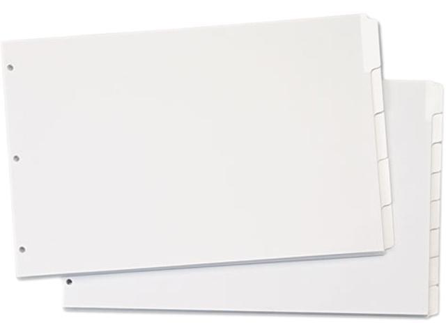 Click here for Write N Erase Tabloid Index Dividers  5-Tab  White prices