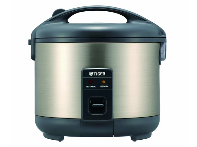 Tiger 8 Cup Rice Cooker & Warmer - Stainless/black