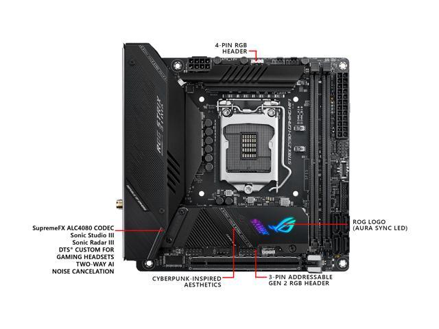Click here for ASUS ROG STRIX Z590-I GAMING WIFI LGA 1200 Mini IT... prices