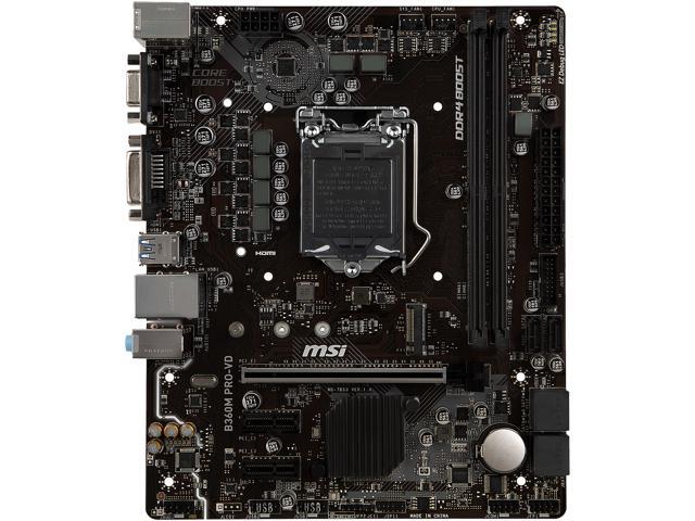 Click here for MSI PRO B360M PRO-VD LGA 1151 (300 Series) Micro A... prices