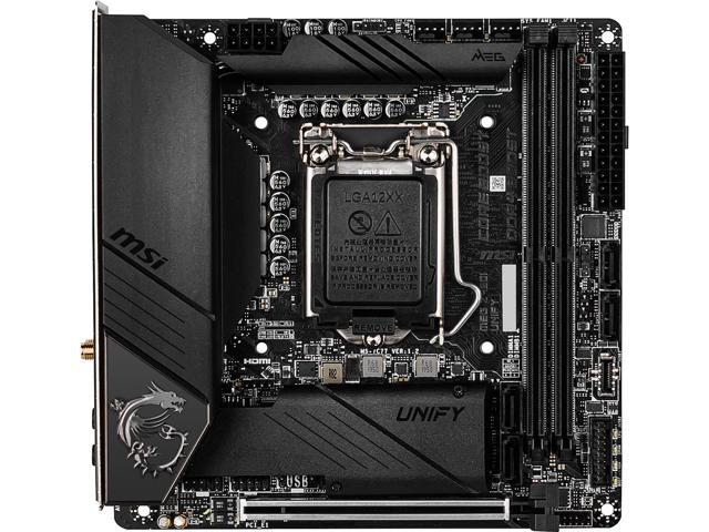 Click here for MSI MEG Z490I UNIFY LGA 1200 Mini ITX Intel Mother... prices