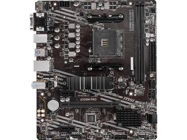 Click here for MSI A520M PRO AM4 Micro ATX AMD Motherboard prices