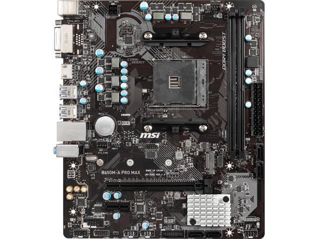 Click here for MSI B450M-A PRO MAX AM4 Micro ATX AMD Motherboard prices