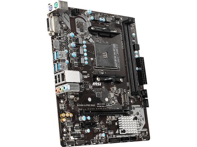 Click here for MSI B450M-A PRO MAX AM4 Micro ATX AMD Motherboard prices
