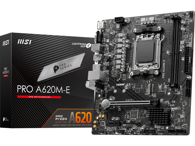 Click here for MSI PRO PRO A620M-E AM5 AMD A620 SATA 6Gb/s DDR5 m... prices