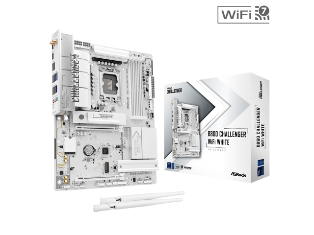 Click here for ASRock B860 CHALLENGER WIFI WHITE LGA 1851 Intel B... prices