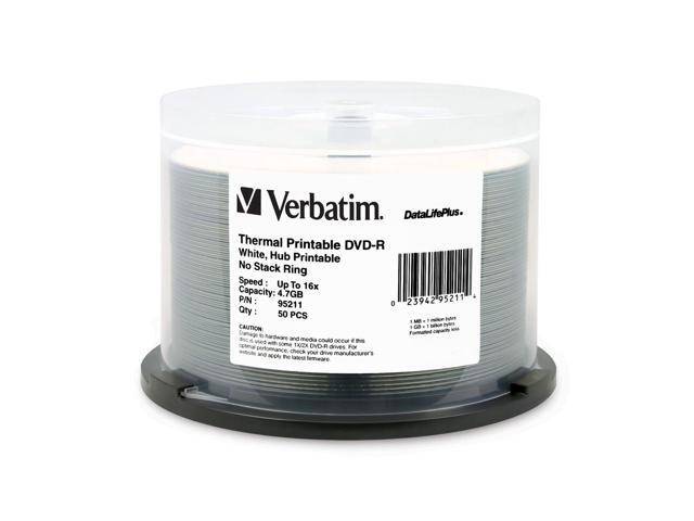 Click here for Verbatim 4.7GB 16X DVD-R White Thermal Printable 5... prices