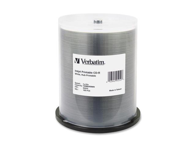 Click here for Verbatim 95252 700 Mb 52X Cd-r White Inkjet Printa... prices
