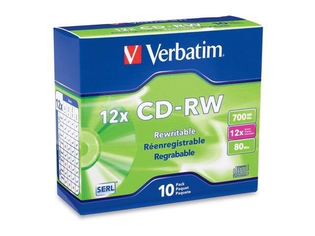 Click here for Verbatim 700MB 12X CD-RW 10 Packs Disc Model 95156 prices