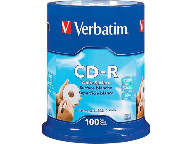 Click here for Verbatim 700MB 52X CD-R 100 Packs Disc Model 94712 prices