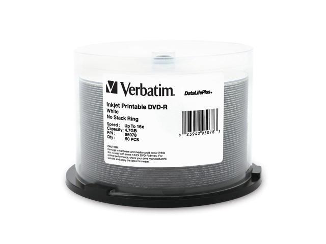 Click here for Verbatim 4.7GB 16X DVD-R White Inkjet Printable 50... prices