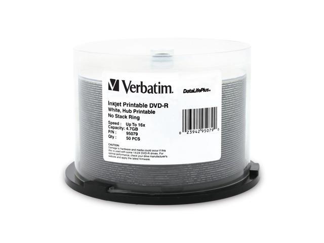 Click here for Verbatim 95079 4.7 Gb 16x Dvd-r DataLife Plus Prin... prices