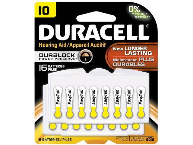 Click here for DURACELL Hearing Aid Easy Tab 10 Battery  16-pack prices