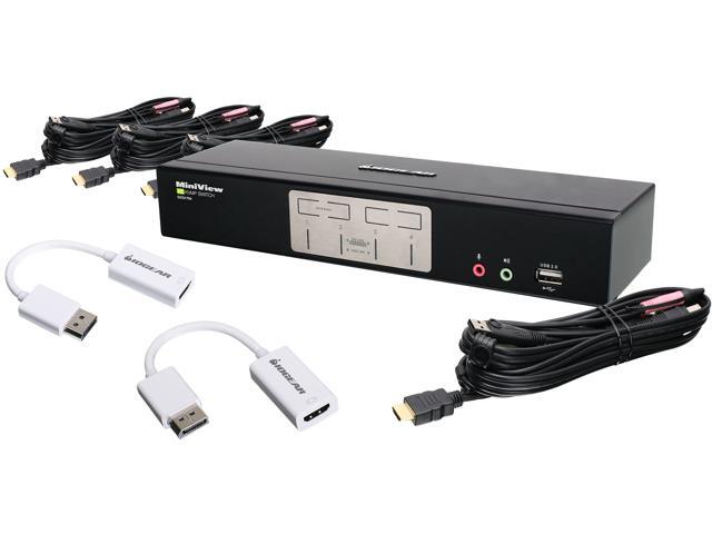 Click here for IOGEAR GCS1794DPKIT 4-Port HDMI and DisplayPort KV... prices