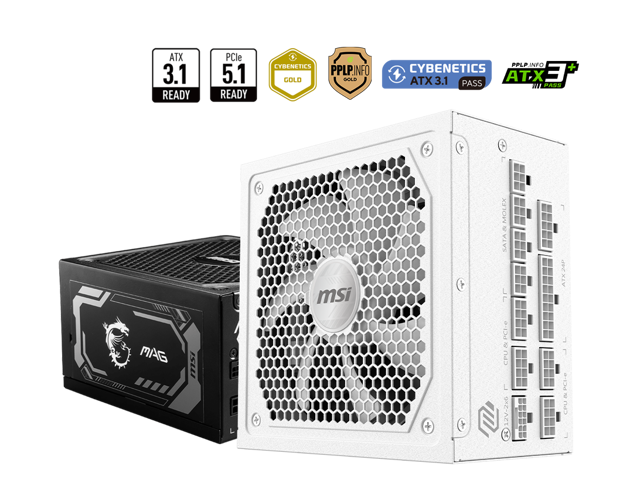 Click here for MAG A1000GL PCIE5 WHITE  USA  1000W  Fully-Modular... prices