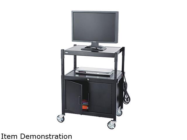 Click here for Safco 8943BL Steel Adjustable AV Cart With Cabinet... prices