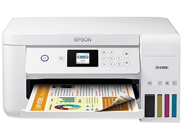 Epson WorkForce ST ST-C2100 Wireless Inkjet Multifunction Printer - Color - Copier/Printer/Scanner - (5760 x 1440 dpi class) - Automatic Duplex...
