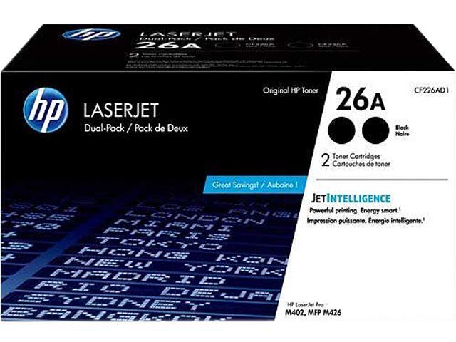 Click here for HP 26A CF226A-D 2-Pack Black Original LaserJet Ton... prices