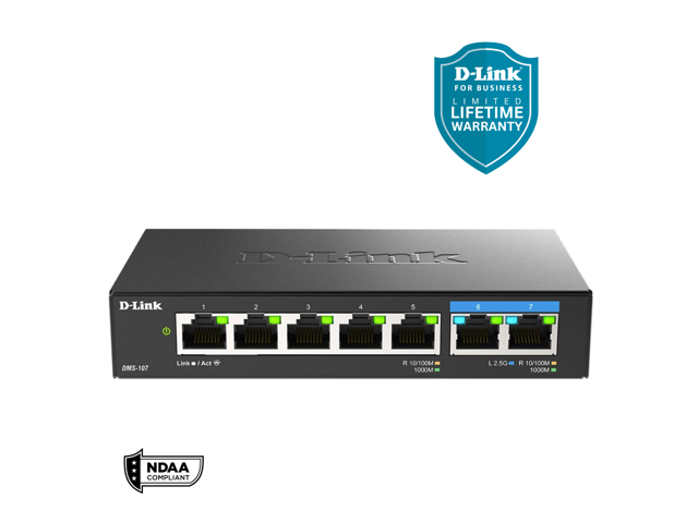 Click here for D-Link 7-Port Multi-Gigabit (2.5Gb) Unmanaged Ethe... prices