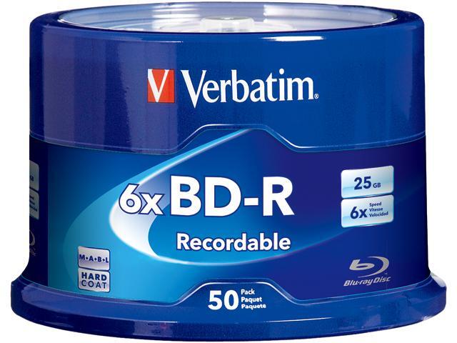 Click here for VERBATIM CORPORATION 98397 50PK BD-R 6X 25GB SPIND... prices