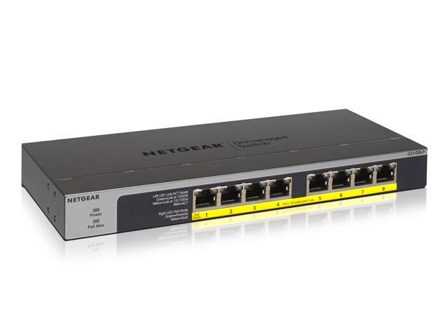 Click here for Netgear GS108LP 8-Port PoE/PoE+ Gigabit Ethernet U... prices