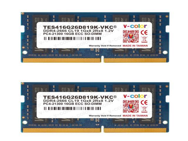 Click here for V-COLOR 32GB (2 x 16GB) ECC SO-DIMM DDR4 2666MHz (... prices