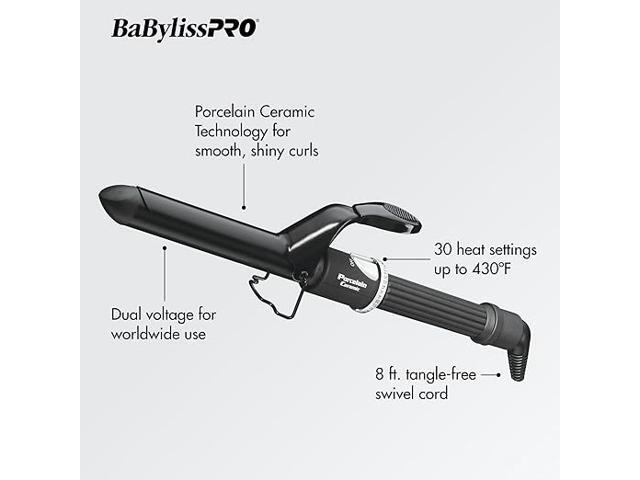 Click here for BABYLISS PRO 1¼ Spring Curling Iron (Black) prices