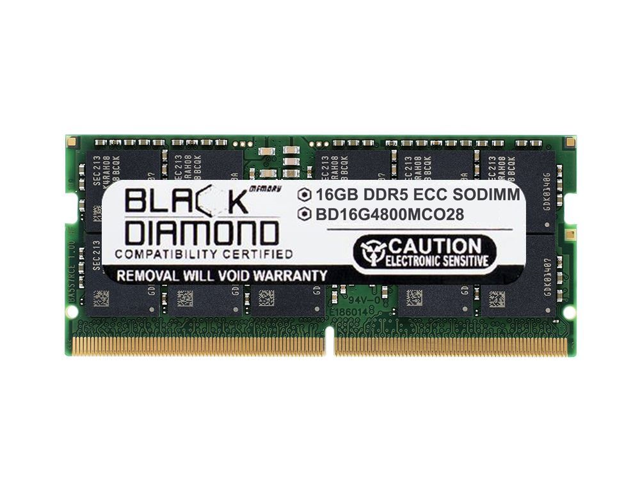 Click here for Black Diamond 16GB DDR5 4800 ECC SODIMM Memory BD1... prices